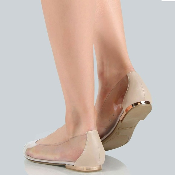 BAMBOO | Shoes | Newtransparent Clear Slides Ballerina Flat Shoes ...